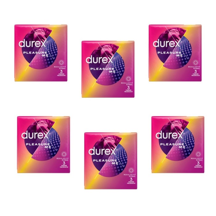 Pachet Prezervative Durex Pleasure Me, 6 X 3 buc (18 bucati) | Okazii.ro