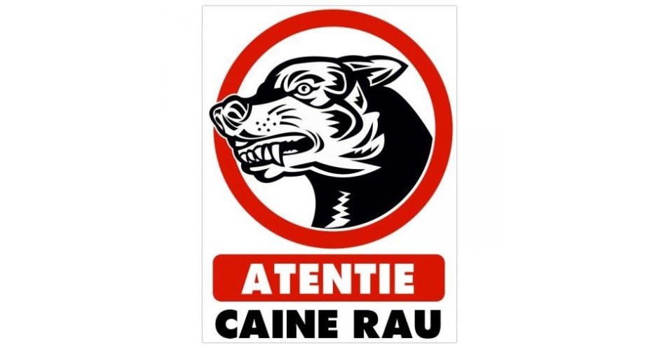 Indicator cu Semnul Atentie Caine Rau! Best View | arhiva Okazii.ro