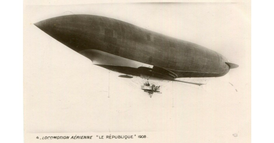 DIRIJABIL 1908 .VEDERE VECHE !ORIGINAL ! | arhiva Okazii.ro