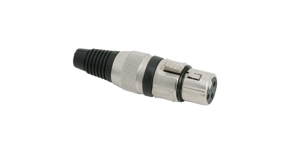 Solcu XLR 3 poli cu lipire cu fleaca de prindere protectie pentru cablu ...