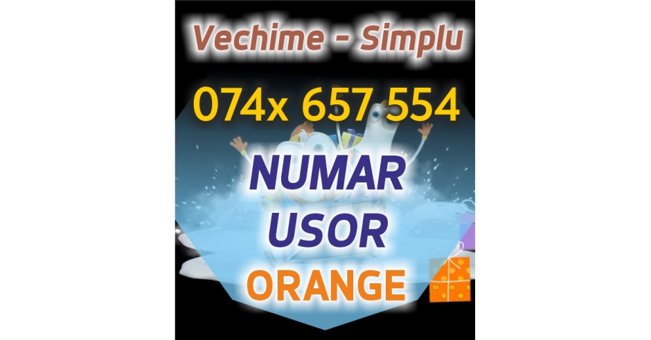Numar Simplu 5 ANI Vechime Orange - 074x.657.554 - Usor aur numere ...