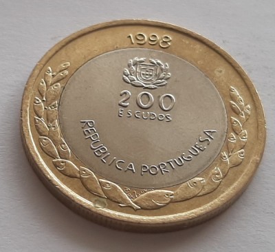 93.Moneda Portugalia 200 escudos 1998 (International Year of the Oceans ...