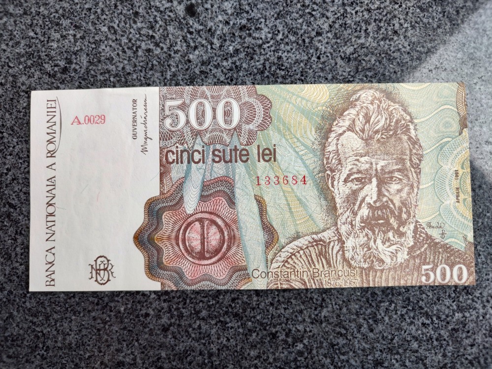 Bancnota 500 lei Constantin Brancusi, stare impecabila!! | arhiva Okazii.ro