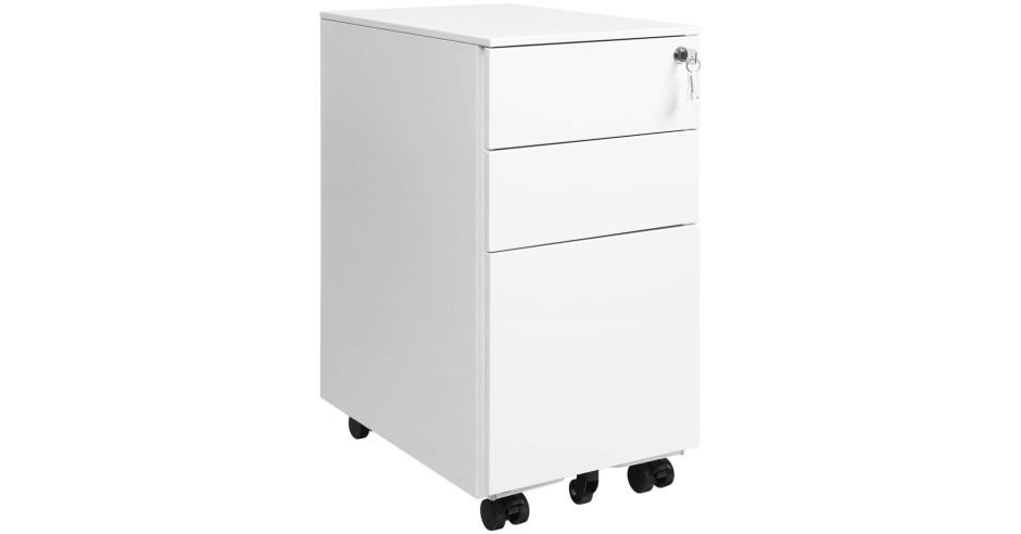 SONGMICS Dulap mobil tip rollbox pentru birouri, 3 sertare pentru ...