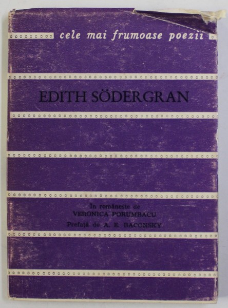 EDITH SODERGRAN , poeme , COLECTIA '' CELE MAI FRUMOASE POEZII '' , NR ...