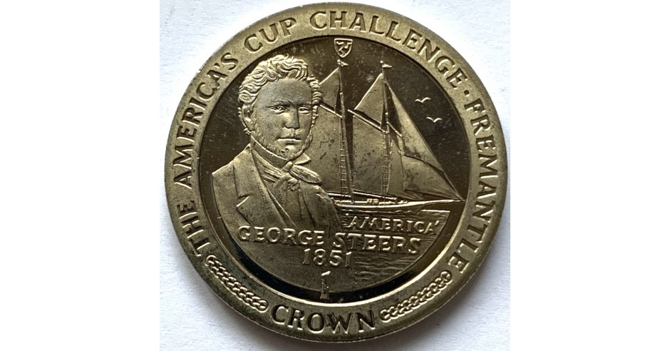 INSULA MAN 1 CROWN 1987, ( AMERICA'S CUP CHALLENGE - GEORGE STEERS ...