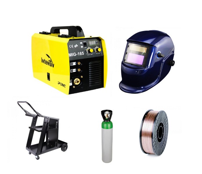 Pachet Invertor de Sudura MIG/MMA Intensiv MIG 165 + Carucior ...