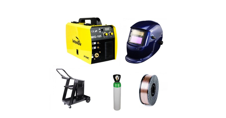 Pachet Invertor de Sudura MIG/MMA Intensiv MIG 165 + Carucior ...