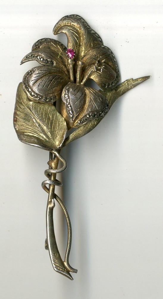 Brosa dama Argint Masiv Pietre Model vechi | arhiva Okazii.ro