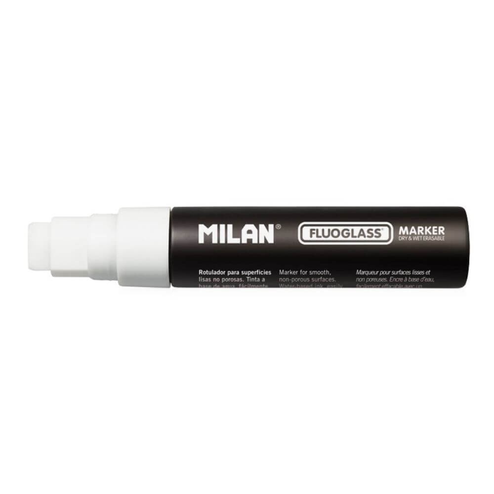 Marker Pentru Sticla MILAN Fluoglass Jumbo, Alb, Varf 8-15 mm, Marker ...