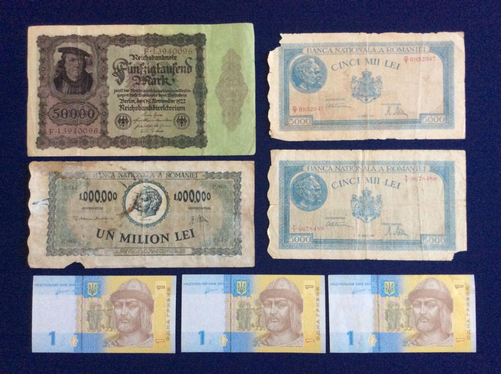 Bancnote - Lot bancnote romane?ti ?i straine- starea care se vede (20 ...