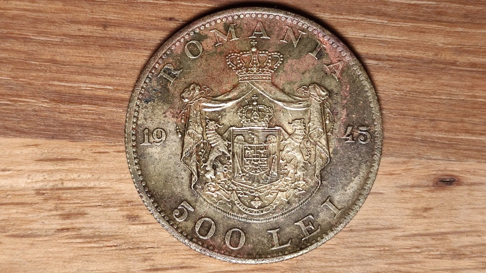 Romania - moneda de colectie - 500 lei 1945 - an unic de batere - Mihai ...
