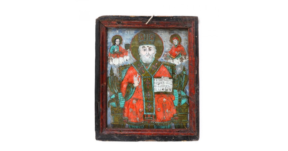 SFANTUL NICOLAE PE TRON - PICTATA DE ION COSTEA VERMAN DIN MARGINIMEA ...