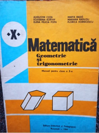 Matematica. Geometrie si trigonometrie. Manual pentru clasa a Xa ...