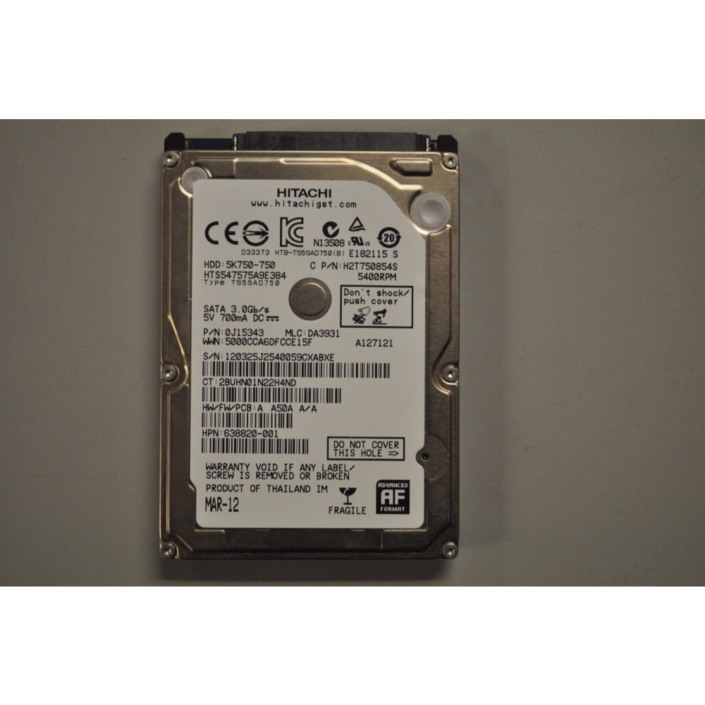 hdd 500GB Hitachi Travelstar 5K750 5400RPM 2.5 hdd 500GB Hitachi Travelstar 5K750 5400RPM 2.5