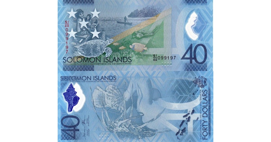 INSULELE SOLOMON 40 dollars 2018 COMEMORATIVA polymer UNC!!! | arhiva ...