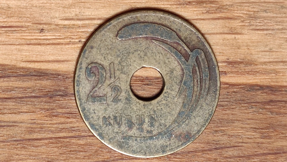 Turcia - moneda de colectie raruta - 2 1/2 kurus 1949 - starea care se ...