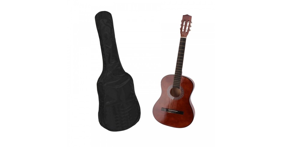 Chitara clasica din lemn 95 cm, clasic brown, husa nylon cadou | arhiva Okazii.ro