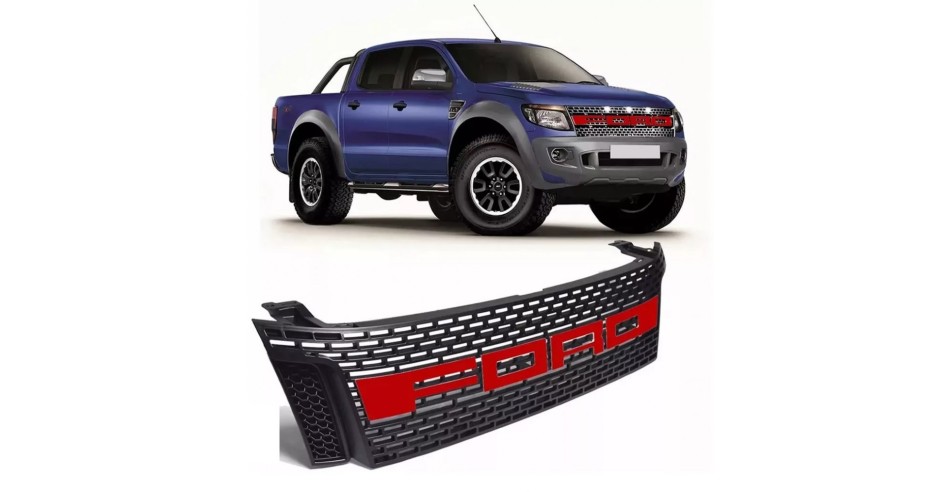 Grila Radiator Am Ford Ranger T6 2012-2015 FR12FG Negru / Rosu | arhiva ...