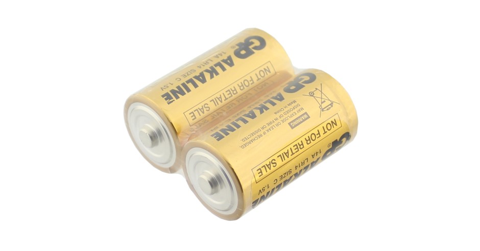 Set 2 baterii R14, 1.5V, alcaline, GP, GP14A S2, T114386 | arhiva Okazii.ro