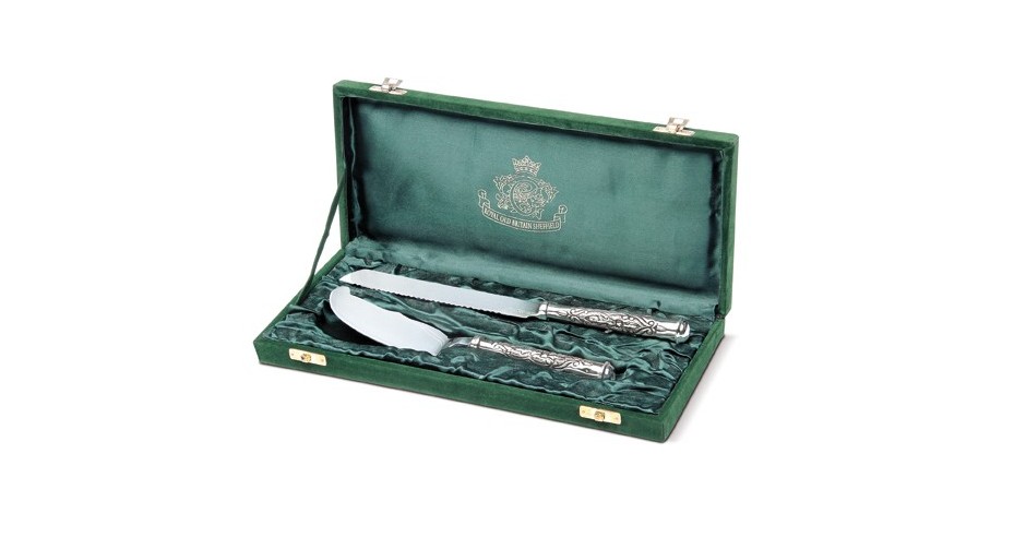Set argintat cutit tort si prajituri Sheffield Chinelli COD: 635 ...