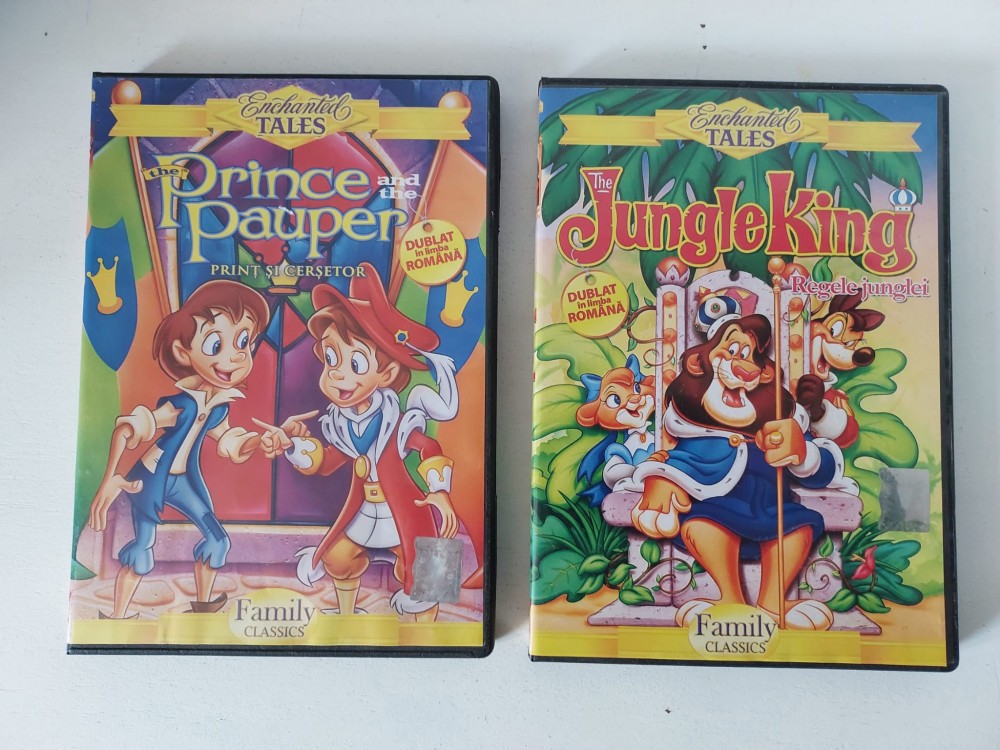 Lot 2 DVD desene animate: Print si cersetor si Regele Junglei, dublat ...