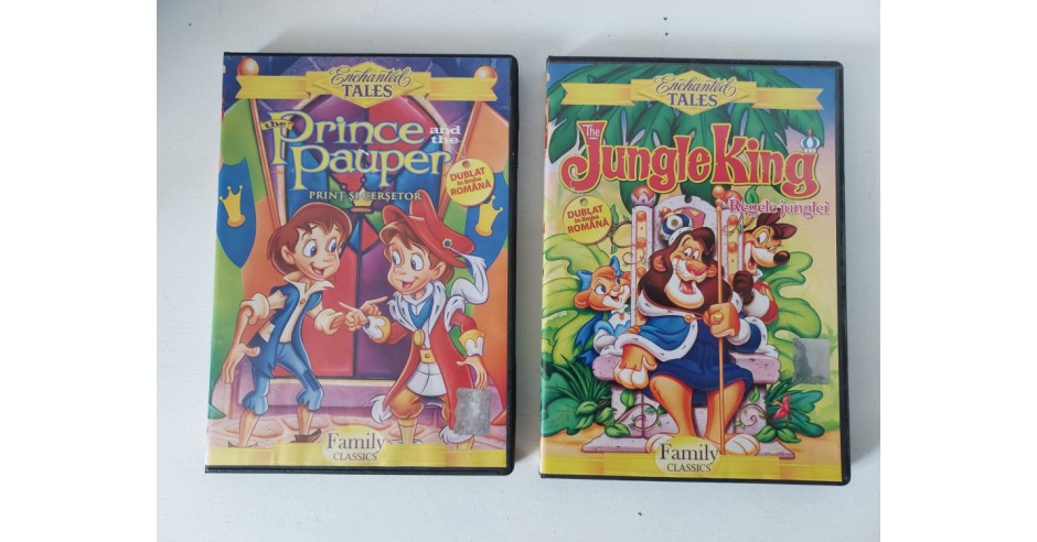 Lot 2 DVD desene animate: Print si cersetor si Regele Junglei, dublat ...