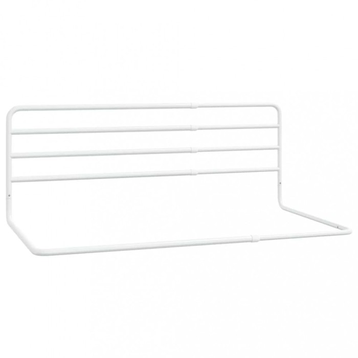 Balustrada de protectie pat copii, alb, (76-137)x55 cm, fier | Okazii.ro