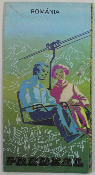 PREDEAL , PLIANT TURISTIC CU HARTA , TEXT IN LIMBA POLONEZA , ANII '80 ...