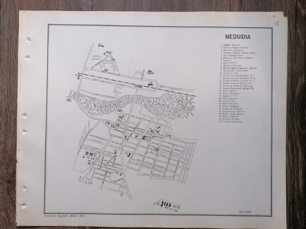 Harta Medgidia 1943 | arhiva Okazii.ro