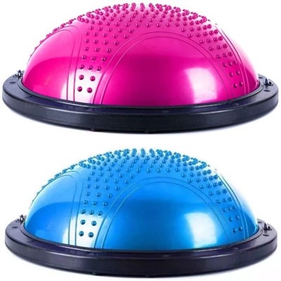 Minge echilibru bosu cu pompa inclusa si corzi elastice, diametru 60cm ...