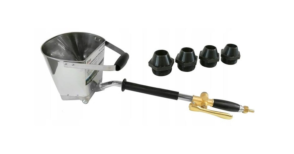 Aparat de tencuit din inox cu 4 duze de rezerva, Silver | Okazii.ro