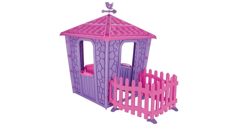 Casuta cu Gard pentru Copii Pilsan Stone House with Fence Purple ...