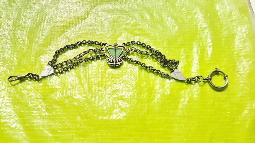 Lant vechi ceas de buzunar in Antichitati metal si fonta