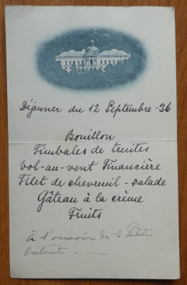 Meniu dejun ; Delegatii La Petite Entente , Mica Antanta , 1936 , piesa ...