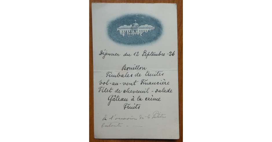 Meniu dejun ; Delegatii La Petite Entente , Mica Antanta , 1936 , piesa ...