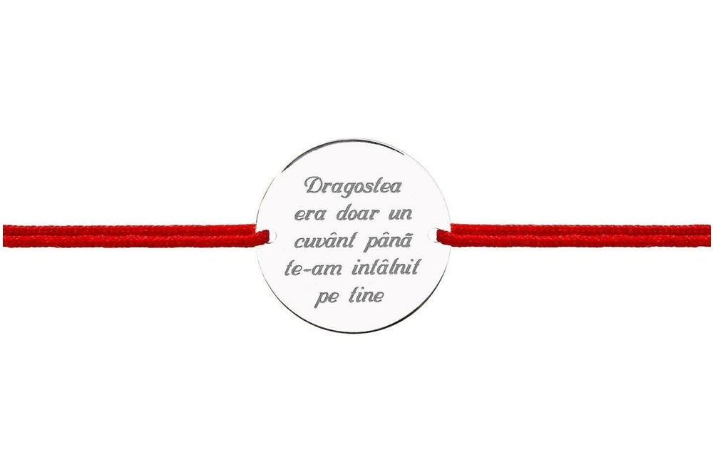 Bratara ban argint personalizata cu text si/sau simbol | arhiva Okazii.ro