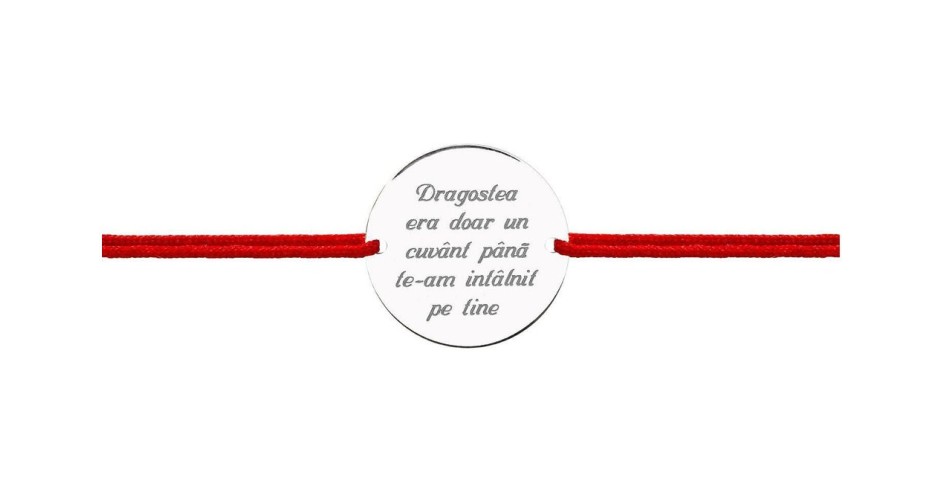 Bratara ban argint personalizata cu text si/sau simbol | arhiva Okazii.ro