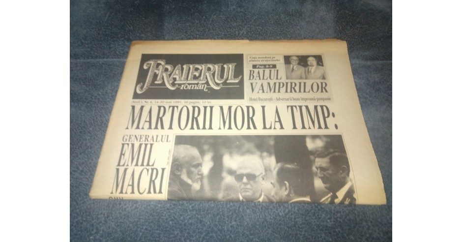 REVISTA FRAIERUL ROMAN 14 20 MAI 1991 | arhiva Okazii.ro