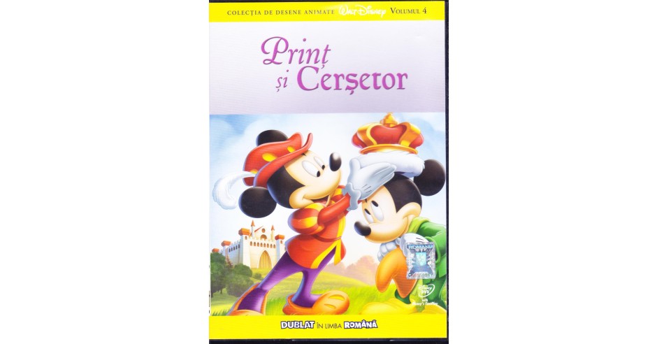 DVD animatie: Print si cersetor (original, dublat in limba romana ...