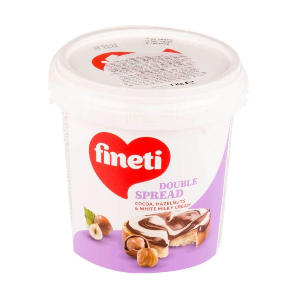 Crema de Ciocolata Tartinabila Fineti Double Spread, 1Kg, Aroma Alune ...
