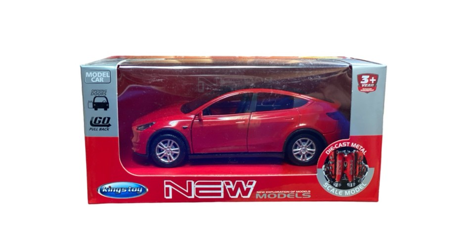 Macheta din metal Tesla Y rosie replica 1:43 | arhiva Okazii.ro