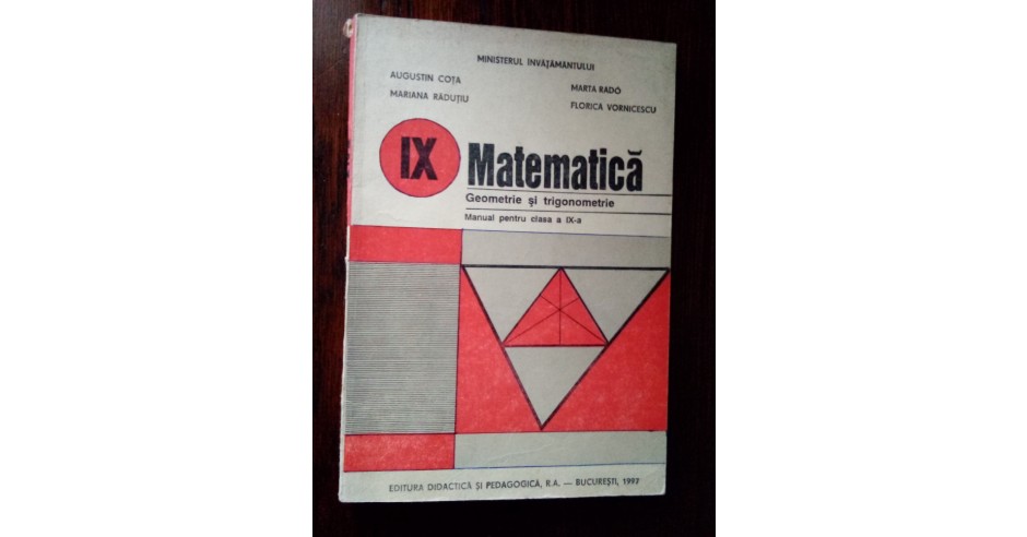 Manual Matematica geometrie si trigonometrie clasa 9 a | Okazii.ro
