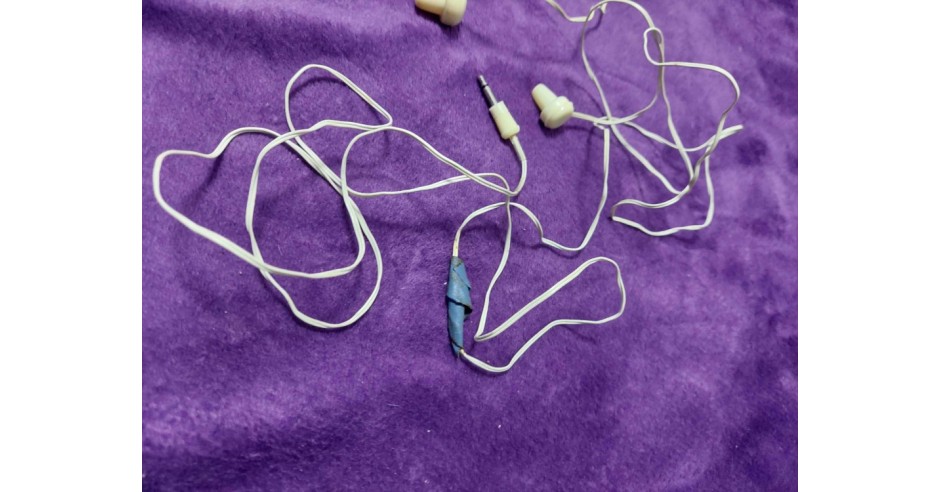 Lot 2 casti audio vechi,galena veche pentru aparat de radio vechi RIC ...