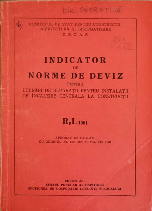 INDICATOR DE NORME DE DEVIZ PENTRU LUCRARI DE REPARATII PENTRU ...