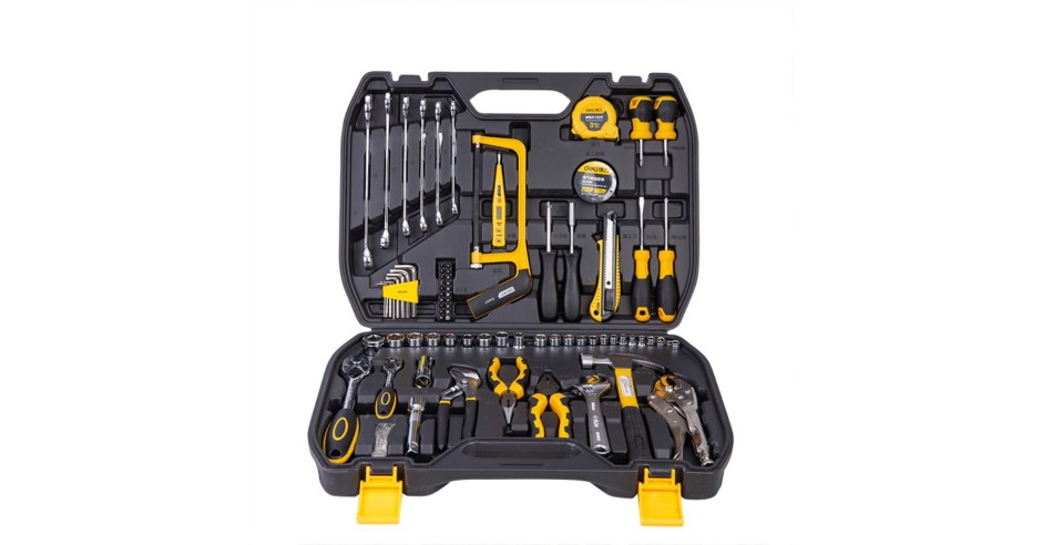 Trusa Scule Multifunctionale Deli, 79 Piese, Otel, Cutie din Plastic ...