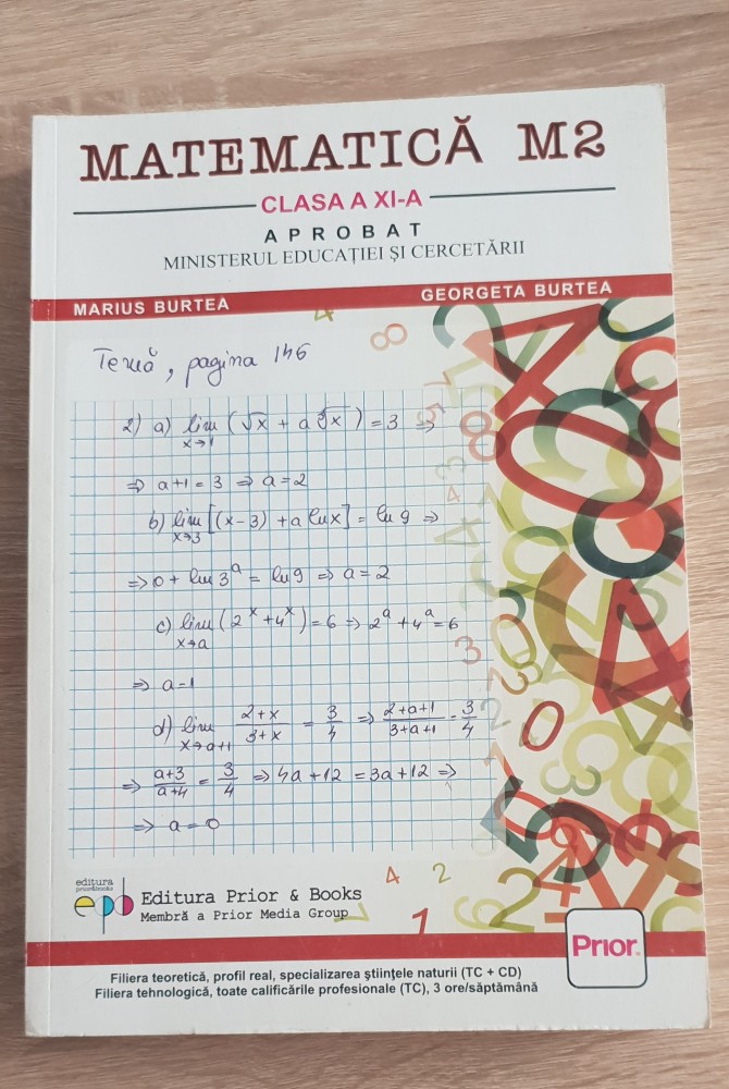 Matematica M2 clasa a XI-a - Marius Burtea, Georgeta Burtea | arhiva ...