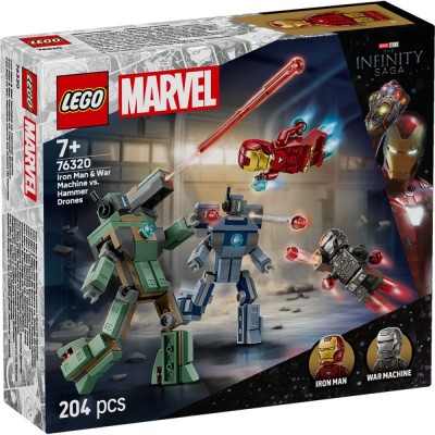 Lego marvel iron man si war machine vs dronele hammer 76320 | Okazii.ro
