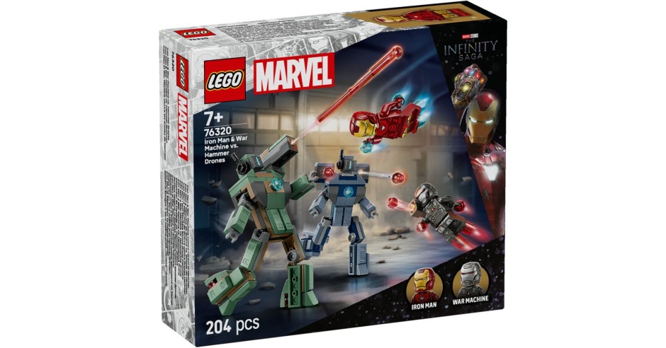 Lego marvel iron man si war machine vs dronele hammer 76320 | Okazii.ro
