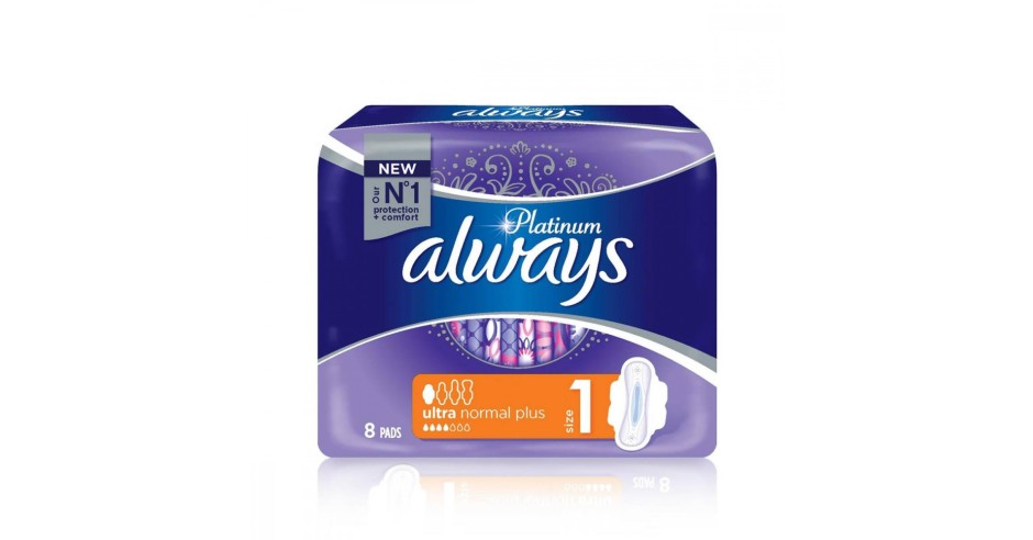 Absorbante ALWAYS Platinum Normal 8 bucati marimea 1 | arhiva Okazii.ro
